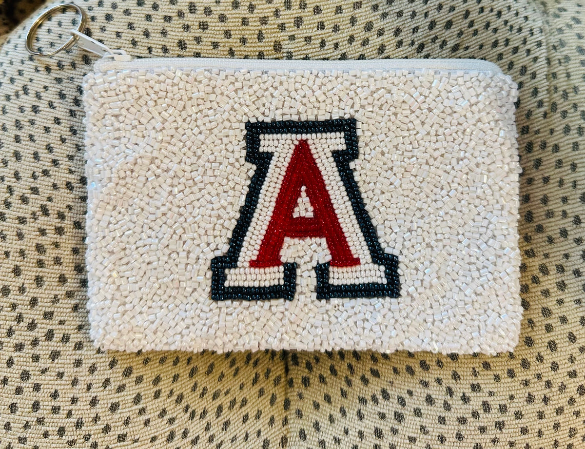 Arizona Coin Purse with Navy and Red A – Gigi’s Closette Ltd.