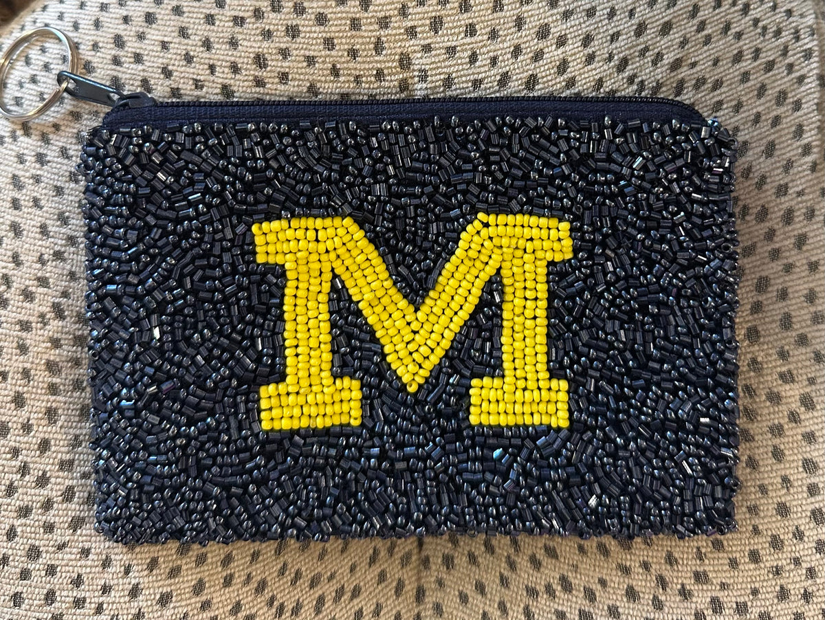 Michigan Coin Purse with M logo – Gigi’s Closette Ltd.