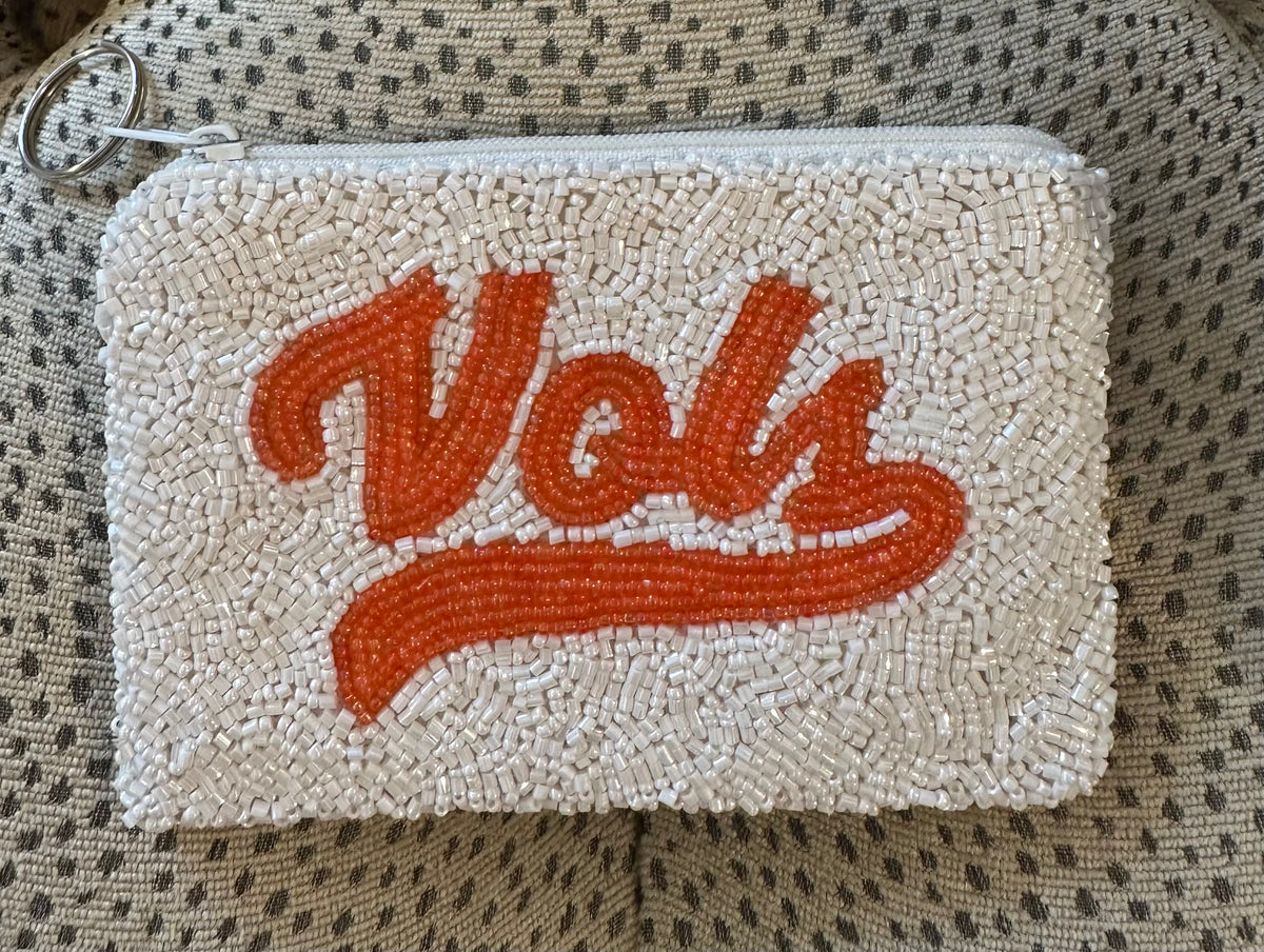 Tennessee White Coin Purse with Orange Vols – Gigi’s Closette Ltd.