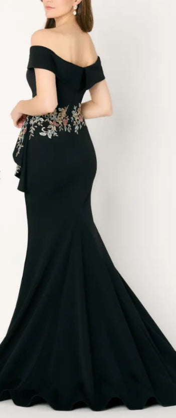 Cameron Blake CB779 Off the Shoulder Gown with Lace Appliqué – Gigi’s ...